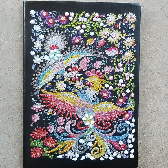 Neiman Marcus | Office | Jeweled Roosters Soft Leather Notebookjournal ...
